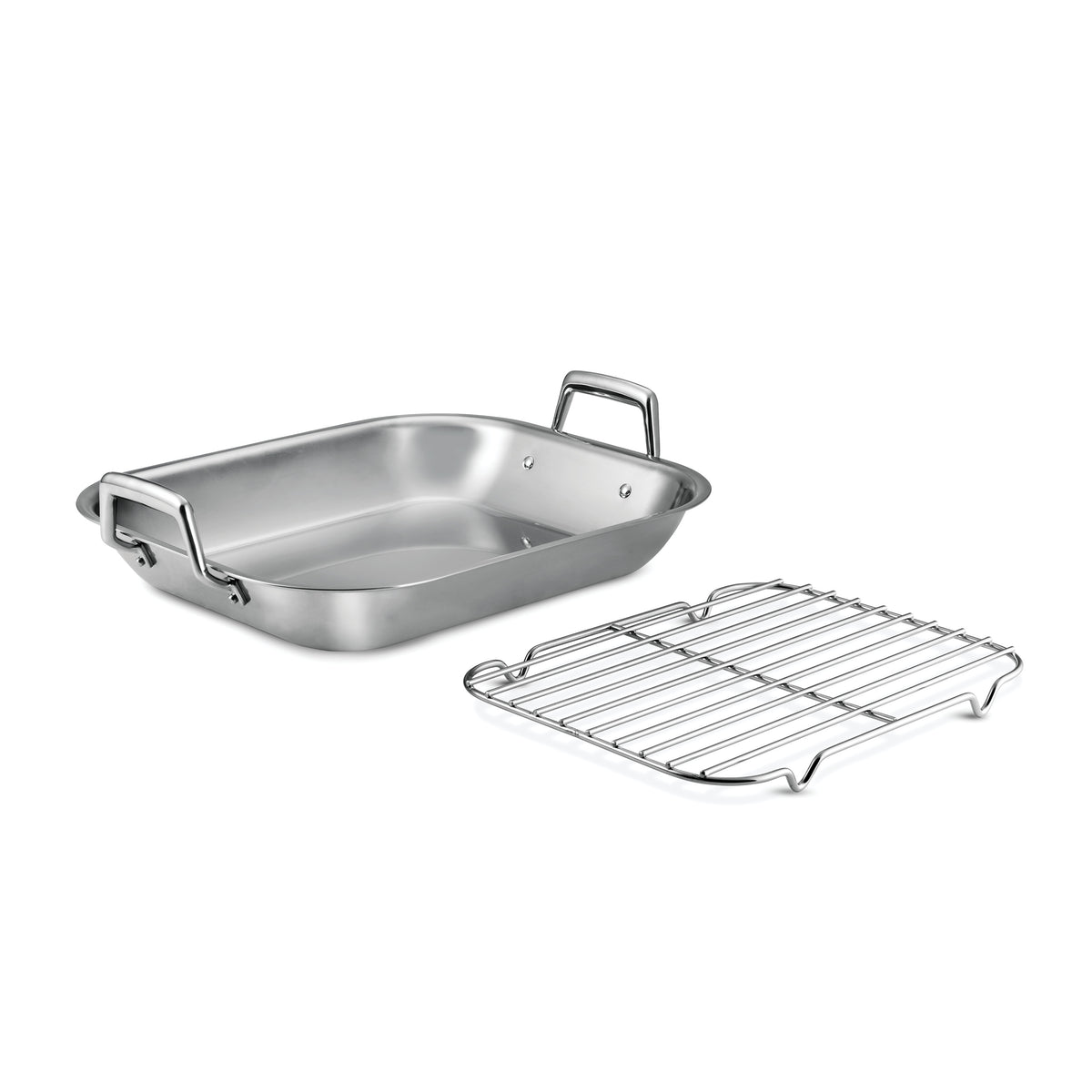 Prima 16.75 in Stainless Steel Flared Edge Roasting Pan - Includes Bas ...