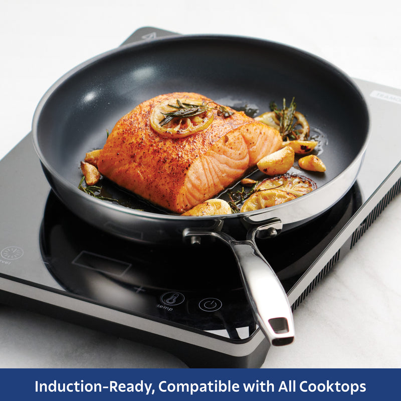 Tri-Ply Clad Stainless Steel Ceramic Nonstick Fry Pan – Tramontina USA