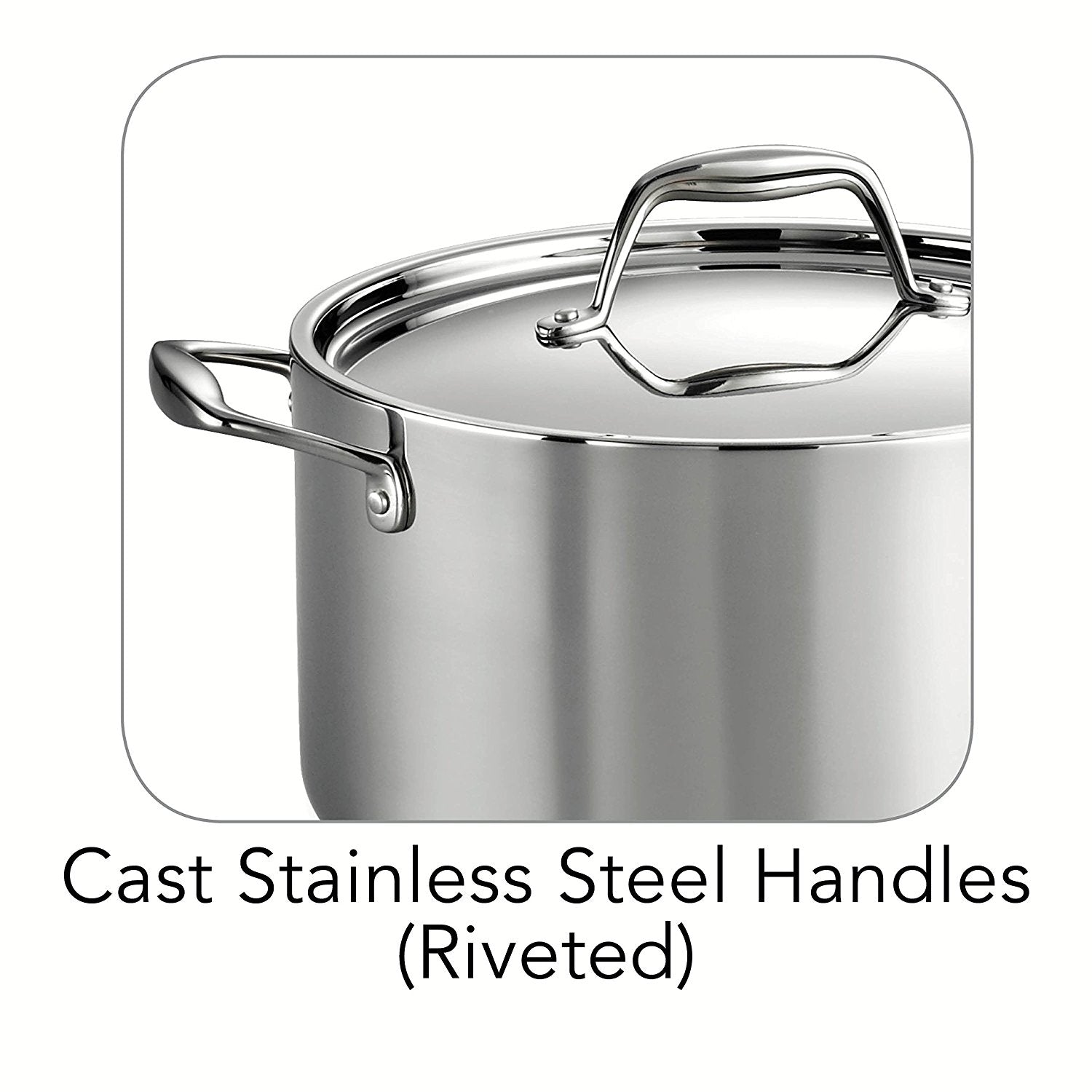 Signature 6 Quart Tri-Ply Clad Stainless Steel Covered Sauce Pot ...