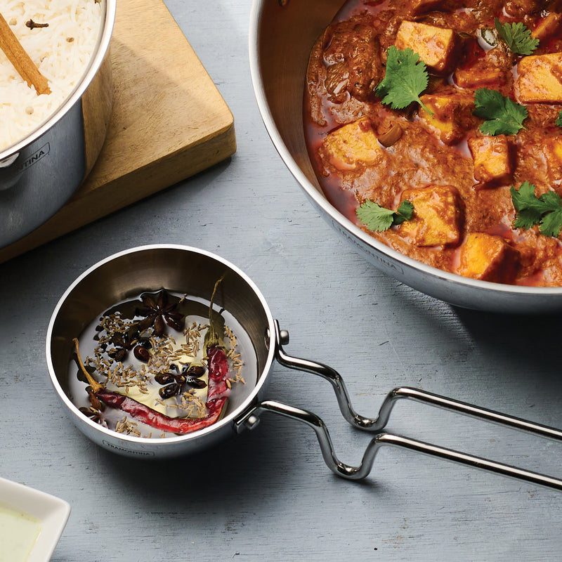 Utsava 9.35 Ounce Tri-Ply Clad Stainless Steel Tadka Pan – Tramontina USA